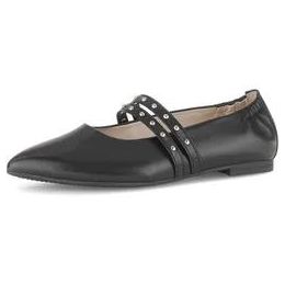 Ballerina Gabor "Eleganter Ballerina", Damen, Gr. 37,5, schwarz, Schuhe Ballerina
