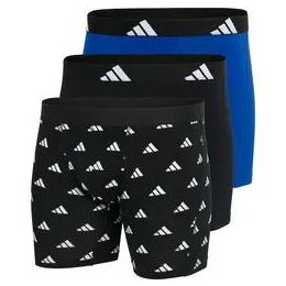 Boxershorts Adidas ORIGINALS "Boxershort Boxer Briefs Active Flex Cotton 3er Pack", Herren, Gr. XXL, bunt (schwarz, wei&szlig;, blau), Obermaterial: 95% Baumwolle CO. 5% Elasthan EL., Unterhosen
