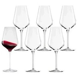 Rotweinglas ST&Ouml;LZLE "Rotweingl&auml;ser Quatrophil 570 ml 6er Set transparent", bunt (transparent), Glas, Trinkgef&auml;&szlig;e, Rotweinglas