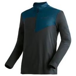 Rollkragenpullover Maier Sports "Felian", Herren, Gr. 60, schwarz, 100% Polyester, hoch geschlossener Ausschnitt, Pullover Rollkragenpullover, Herren Midlayer, pflegeleichtes Half-Zip Fleece, Regular Fit