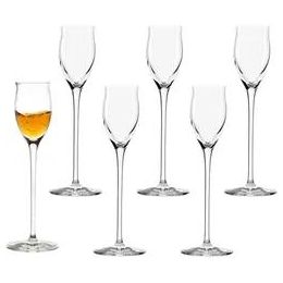 Schnapsglas ST&Ouml;LZLE "Edelbrandgl&auml;ser Quatrophil 65 ml 6er Set transparent", bunt (transparent), Glas, Trinkgef&auml;&szlig;e