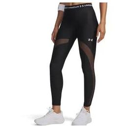 Trainingstights Under Armour "HEATGEAR MESH LEGGING", Damen, Gr. XS, N-Gr, ultimate schwarz,, wei&szlig;, Obermaterial: 87% Polyester, 13% Elasthan, Hosen, sportlicher Stil, f&uuml;r Sportmode, mit Elasthan-Anteil