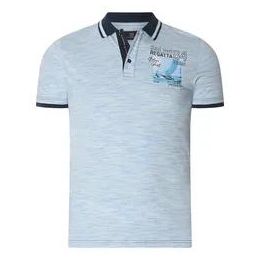 Poloshirt Jan Vanderstorm "Poloshirt GILGI", Herren, Gr. 4XL, wei&szlig; (hellblau melange), Obermaterial: 90% Baumwolle CO. 10% Polyester COOLMAX PES(Coolmax)., Shirts