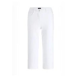 2-in-1-Hose GOLDNER "Kurzgr&ouml;&szlig;e Bequeme Culotte in verk&uuml;rzter L&auml;nge", Damen, Gr. 25, K-Gr, wei&szlig;, Obermaterial: 97% Baumwolle CO. 3% Elasthan EL., Hosen