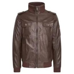 !Solid Lederjacke SOLID "Lederjacke SDFamash", Herren, Gr. XL, braun, Obermaterial: 100% Schafsleder sheepskin., Jacken