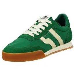 Sneaker Gant "Baylle", Herren, Gr. 44, gr&uuml;n, Nylon, Veloursleder, kontrastfarbene Details, Schuhe Sneaker, Retro Sneaker, Schn&uuml;rschuh mit modischer Gummilaufsohle