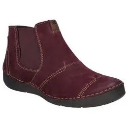 Stiefelette Josef Seibel "Fergey 55, plum", Damen, Gr. 42, lila (plum), Obermaterial: 100% Rindsleder Leather cow., Schuhe Stiefelette