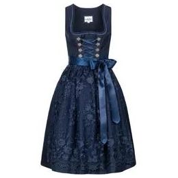 N&uuml;bler Dirndl N&Uuml;BLER "Dirndl midi Gloria", Damen, Gr. 38, EURO, blau, Obermaterial: 100% Polyester PES., Kleider