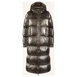 Funktionsjacke K-way "K-way Winterjacke RUENNE THERMO PEARLY", Damen, Gr. L, schwarz olive combo, Obermaterial: 100% Nylon; F&uuml;llung: 90% Entendaunen, 10% Entenfedern, Jacken Funktionsjacke