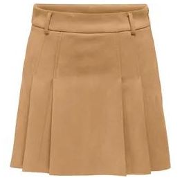 Minirock Only "ONLSTINA LIFE HW FAUX SUEDE SKIRT PNT", Damen, Gr. XL (42), toasted coconut, Web, Obermaterial: 95% Polyester, 5% Elasthan, unifarben, kurz, R&ouml;cke Minirock