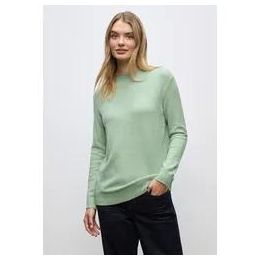 Strickpullover Street One, Damen, Gr. 40, serene gr&uuml;n meliert, Stoff, 30% Polyester, 27% Polyacryl, 23% Polyamid, 20% Viskose, Strukturmuster, normal normal, Rundhals, B&uuml;ndchen, Pullover Strickpullover, Feinstrick