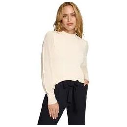 Strickpullover Zero "Damen mit hohem Kragen", Damen, Gr. 34, eggnog, Strick, Obermaterial: 72% Viskose, 28% Polyester; Besatz: 63% Polyacryl, 37% Polyamid; Futter: 63% Polyacryl, 37% Polyamid; F&uuml;llung: 63% Polyacryl, 37% Polyamid; &Auml;rmelfutter: 63% Polyacryl, 37% Polyamid, unifarben, figurumspielend normal, weit B&uuml;ndchen krempelbar, Pullover Strickpullover, Plain/ohne Details
