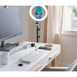 Tchibo - Webcam mit integriertem Licht und Mikrofon - schwarz