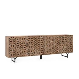 Pharao24.de Sideboard Wohnzimmerkommode 220 cm breit und 76 cm hoch