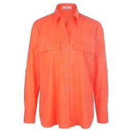 Bluse Hemdkragen Peter Hahn orange, 46