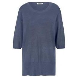 Rundhals-Pullover aus Kaschmir und Seide include blau, 46