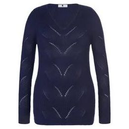 V-Pullover Emilia Lay blau, 46