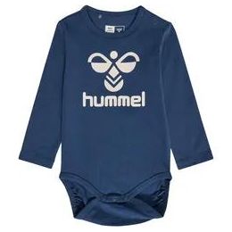 Hummel hmlFLIPS langarm Baby-Strampler Kinder 7642 - dark denim 80