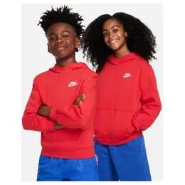 Nike Sportswear Club Fleece Hoodie Kinder 657 - university red/white L (147-158 cm)