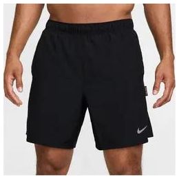 Nike Challenger Breathe Dri-FIT 7" 2in1 Laufshorts Herren 010 - black/black/black/reflective silv M