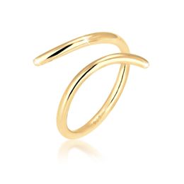 Silberring Elli "Ring Wickelring offen verstellbar Statement 925 Silber" Gr. 56, gold, Fingerringe, Damen, 56, Silber 925 (Sterlingsilber), Silberring