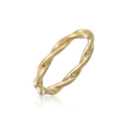 Silberring Elli "Ring Bandring Stapelring Gedreht f&uuml;r Damen" Gr. 54, gold, Fingerringe, Damen, 54, Messing, Silberring