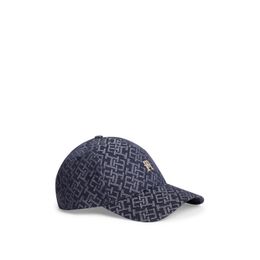 Baseball Cap Tommy Hilfiger "MONOGRAM", Damen, space blau, Web, Baumwolle, gemustert, Caps Baseball Cap, Regular fit mit festem Schirm