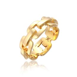 Silberring Kuzzoi "Ring Herren Anker Kettenring Trend 925 Silber" Gr. 58, gold, Fingerringe, Damen, 58, Silber 925 (Sterlingsilber), Silberring