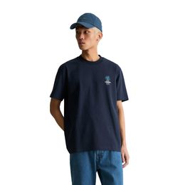 Marc O'Polo T-Shirt MARC O'POLO DENIM, Herren, Gr. S, navy teal, Jersey, Obermaterial: 100% Baumwolle, relaxed fit normal, Rundhals, Shirts T-Shirt, relaxed fit aus reiner Bio-Baumwolle