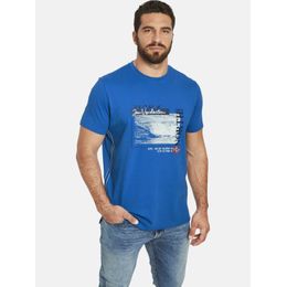 Rundhalsshirt Jan Vanderstorm "T-Shirt PITTER", Herren, Gr. 4XL, blau (royal blau), Obermaterial: 100% Baumwolle CO., Shirts Rundhalsshirt