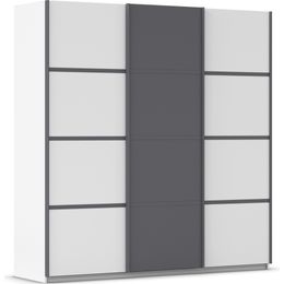 Kleiderschrank Rauch "Schwebet&uuml;renschrank OTTO&acute;s Choice Garderobe Schrank TOP ANGEBOT Avola", wei&szlig; (alpinwei&szlig;, graumetallic, leisten graumetallic), B:203cm H:210cm T:62cm, Holzwerkstoff, Schr&auml;nke, Kleiderschrank, mit eleganten Zierleisten in Chrom, Schwarz oder Wei&szlig; MADE IN GERMANY