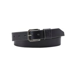 Levi's Lederg&uuml;rtel LEVI'S "WIDE LOOP TWO HORSE BELT", Damen, Gr. 90, schwarz (regular schwarz), Rindsleder, unifarben, G&uuml;rtel Lederg&uuml;rtel, mit Logopr&auml;gung