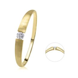 Diamantring ONE ELEMENT "0,03 ct Diamant Brillant Ring aus 585 Gelbgold" Gr. 56, gold, Fingerringe, Damen, 56,mit Brillant, Gelbgold 585, Diamantring