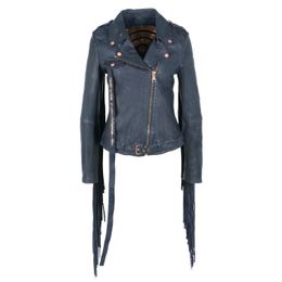 Lederjacke Freaky Nation "Miss Moonlight-FN", Damen, Gr. S (36), blau, Oberstoff: 100% Leder; Futter: 100% Baumwolle, normal, Jacken Lederjacke
