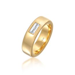 Silberring Elli Premium "Ring Bandring Topas Elegant 925 Silber rhodiniert" Gr. 56, gold, Fingerringe, Damen, 56, Silber 925 (Sterlingsilber), Silberring