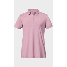 Sch&ouml;ffel Poloshirt SCH&Ouml;FFEL "Polo Shirt Ramseck L", Damen, Gr. 40, 3105, rosa, Oberstoff: 77% Polyester, 18% Lyocell, 5% Elasthan, V-Ausschnitt, Shirts Poloshirt