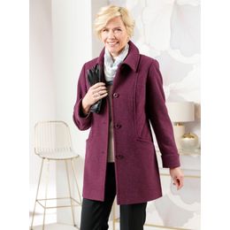 Wolljacke CLASSIC, Damen, Gr. 54, rot (burgund, meliert), 60% Wolle, 30% Polyester, 10% Kaschmir, meliert, unifarben, Jacken Wolljacke