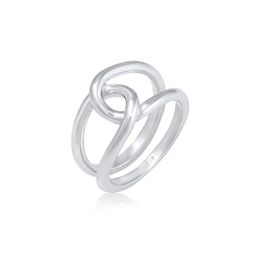 Silberring Elli "Ring Verdreht Schlaufe Trend Casual 925 Silb" Gr. 52, silber, Fingerringe, Damen, 52, Silber 925 (Sterlingsilber), Silberring