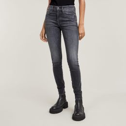 G-Star Raw Skinny-fit-Jeans G-STAR "3301", Damen, Gr. 30, L&auml;nge 30, schwarz (faded schwarz magnet), Denim/Jeans, Obermaterial: 91% Baumwolle, 7% Elastomultiester, 2% Elasthan, skinny fit normal, Jeans Skinny-fit-Jeans, mit Stretch
