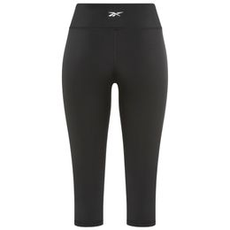 3/4-Leggings Reebok "CORE MID RISE CAPRI", Damen, Gr. L, N-Gr, schwarz, Obermaterial: 100% Polyester, Hosen 3/4-Leggings