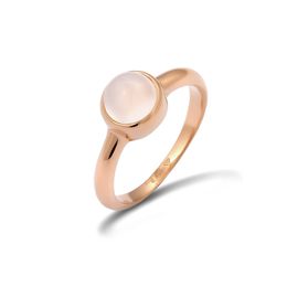 Silberring Elli "Ring Solit&auml;r Edelstein Mondstein Pastell 925 Silber" Gr. 58, rosa (rosegold), Fingerringe, Damen, 58, Silber 925 (Sterlingsilber), Silberring