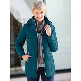 Steppjacke Classic Basics, Damen, Gr. 50, blau (petrol), 100% Polyester, unifarben, Jacken Steppjacke
