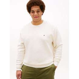 Tommy Hilfiger Big & Tall Rundhalspullover "ESSENTIAL STRUCTURE CREW NECK", Herren, Gr. XXL, ivory petal, Strick, Obermaterial: 100% Baumwolle, TOMMY HILFIGER BIG & TALL, unifarben, regular fit normal, Rundhals, eingesetzt Rippb&uuml;ndchen, Pullover Rundhalspullover, Gro&szlig;e Gr&ouml;&szlig;en, regular fit