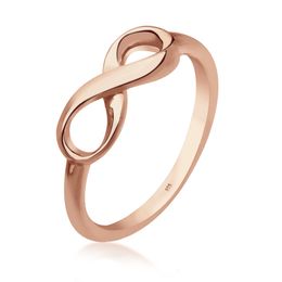 Silberring Elli "Ring Basic Infinity Unendlichkeit Zeichen 925 Silber" Gr. 52, rosa (rosegold), Fingerringe, Damen, 52, Silber 925 (Sterlingsilber), Silberring