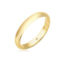 Silberring Elli Premium "Ring Ehering Bandring 375 Gelbgold" Gr. 58, gold, Fingerringe, Damen, 58, Gelbgold 375, Silberring