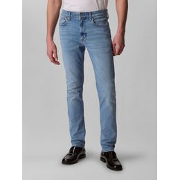 Skinny-fit-Jeans Calvin Klein Jeans "SKINNY JEANS", Herren, Gr. 30, L&auml;nge 30, beige (arrow stone), Denim/Jeans, Obermaterial: 80% Baumwolle, 12% Polyester, 6% Elastomultiester, 2% Elasthan, unifarben, skinny fit lang, Jeans Skinny-fit-Jeans, Skinny fit