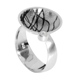 Fingerring OSTSEE-SCHMUCK "- Runo - Sarah Vicenza - Silber 925/000 - Zirkonia" Gr. 62, silber (silber 925, silberfarben, wei&szlig;), Fingerringe, Damen, 62, Fingerring
