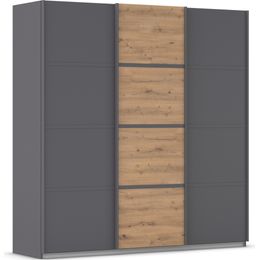 Kleiderschrank Rauch "Schwebet&uuml;renschrank OTTO&acute;s Choice Garderobe Schrank TOP ANGEBOT Avola", grau (graumetallic, eiche artisan, leisten graumetallic), B:203cm H:210cm T:62cm, Holzwerkstoff, Schr&auml;nke, Kleiderschrank, mit eleganten Zierleisten in Chrom, Schwarz oder Wei&szlig; MADE IN GERMANY