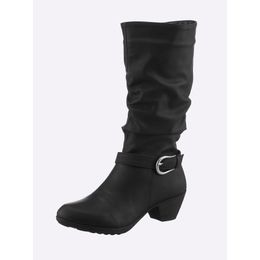 Stiefel Andrea Conti, Damen, Gr. 42, schwarz, Lederimitat, Schuhe Stiefel