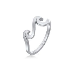 Silberring Elli "Ring Wellen Wave Ozean Maritim 925 Silber" Gr. 52, silber, Fingerringe, Damen, 52, Silber 925 (Sterlingsilber), Silberring
